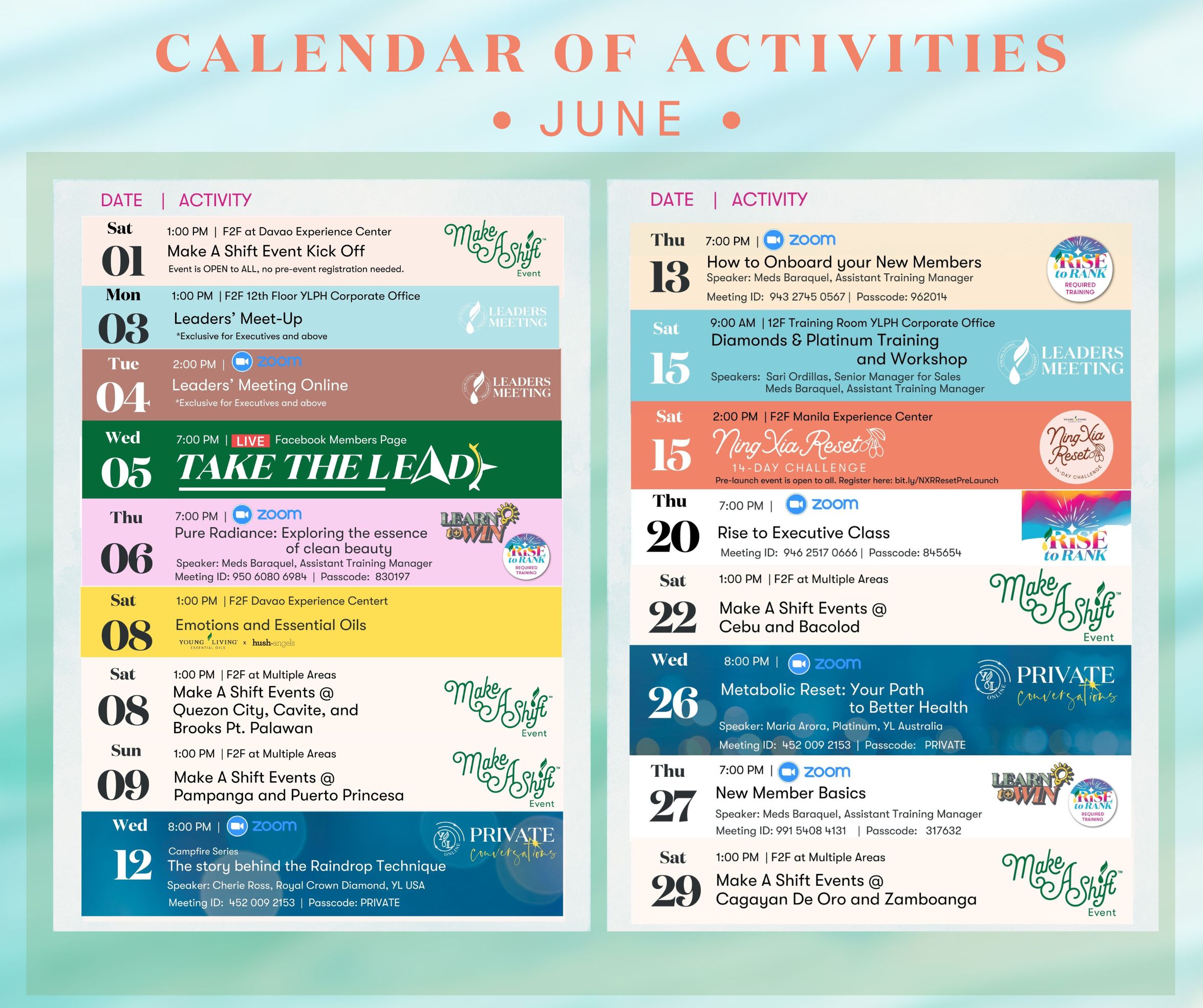 YLPH New Members Guide | Instagram, Facebook | Linktree